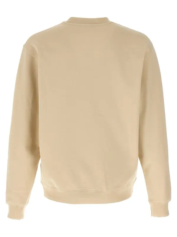 Jacquemus Le Sweatshirt Gros Grain Cotton Fleece Sweatshirt - Cream