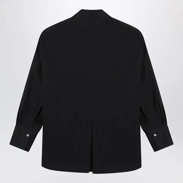 Attico Cotton Shirt With Logo - Black
