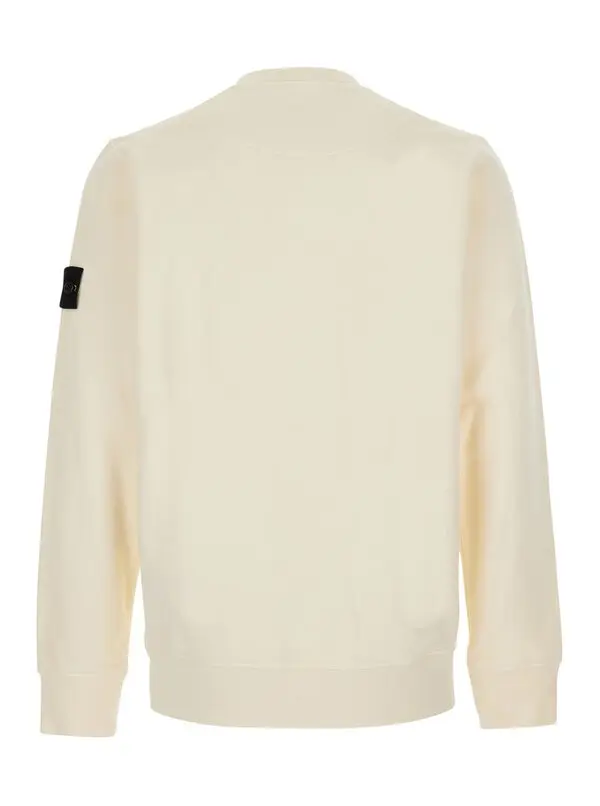 Stone Island Summer Sweatshirt With Crew Neck, Long Sleeves, Logo Patch