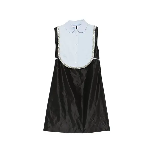 Prada Silk Crystal Embellished Party Dress