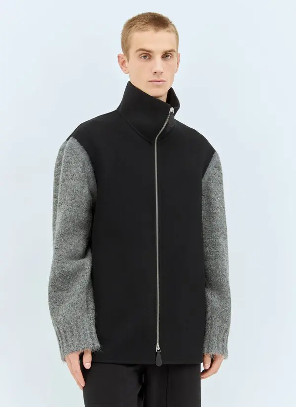 JIL SANDER Knit-sleeves Wool Jacket