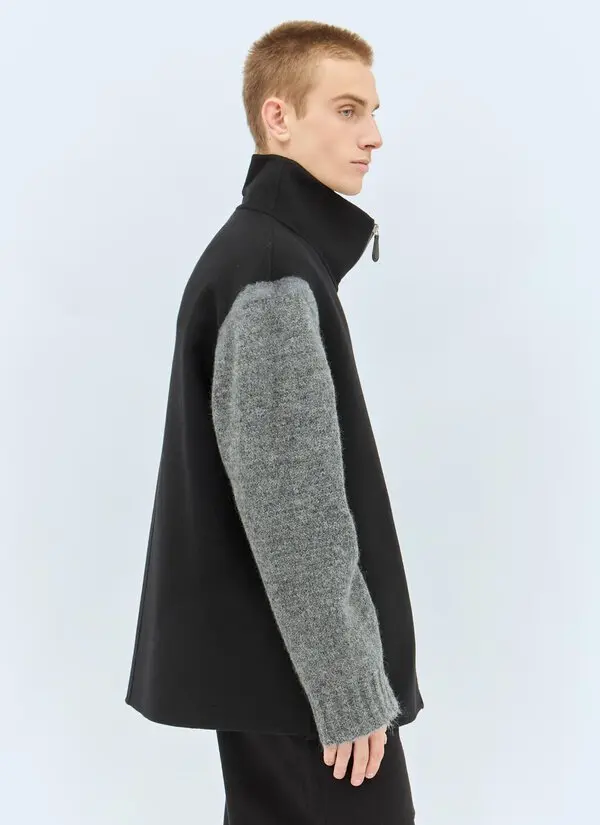 JIL SANDER Knit-sleeves Wool Jacket