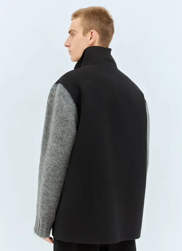 JIL SANDER Knit-sleeves Wool Jacket