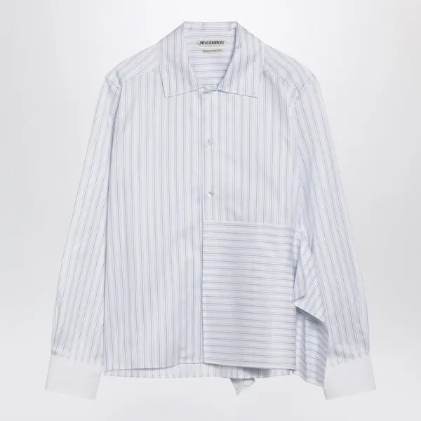 JW Anderson Striped Asymmetric Draped Shirt - White