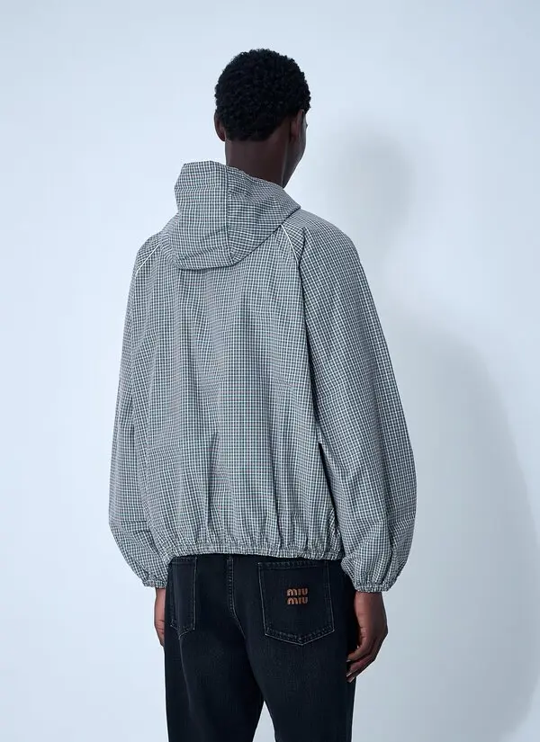 Miu Miu Check Hooded Jacket