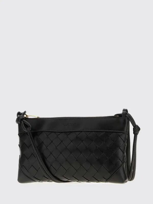 Bottega Veneta Intrecciato Calfskin Leather Crossbody Bag - Black