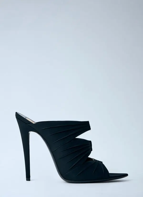 Saint Laurent Emilie Mules Sandals - Black