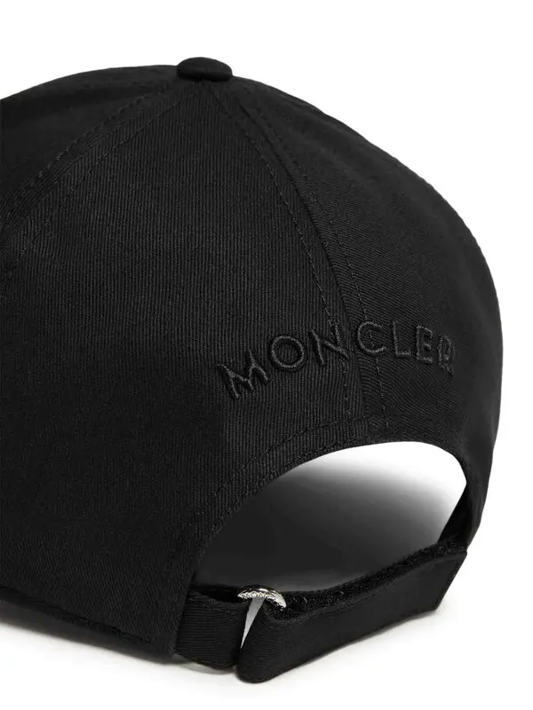 Moncler Logo Cotton Baseball Cap