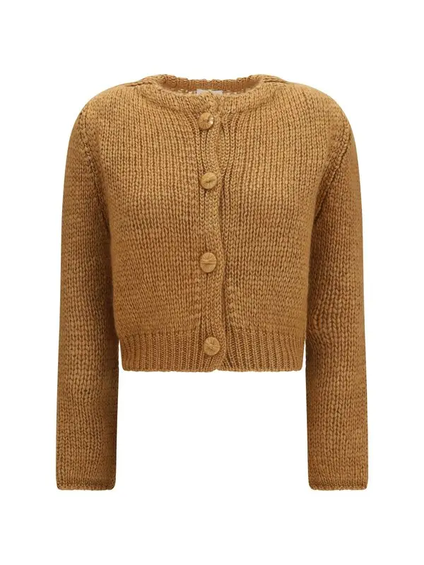 FORTE_FORTE Chunky Knit Cardigan - Brown