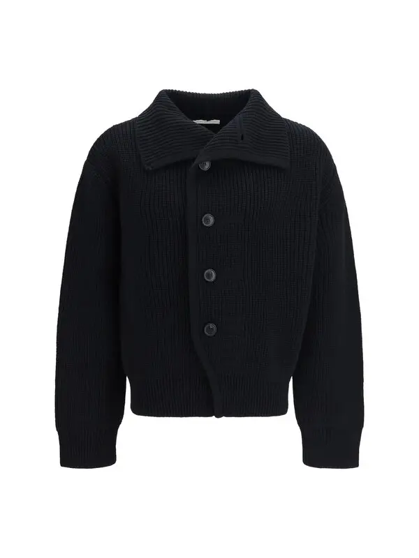 Dries Van Noten High-neck Buttoned Cardigan - Black