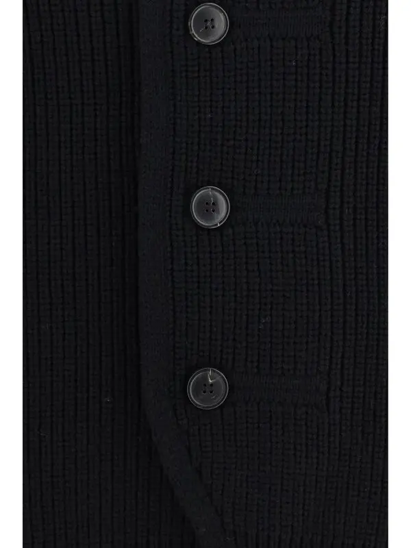 Dries Van Noten High-neck Buttoned Cardigan - Black