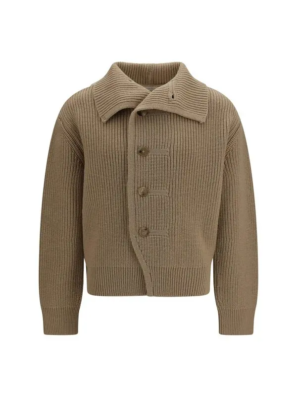 Dries Van Noten Buttoned High-neck Cardigan - Cream