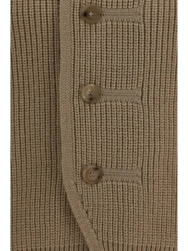 Dries Van Noten Buttoned High-neck Cardigan - Cream