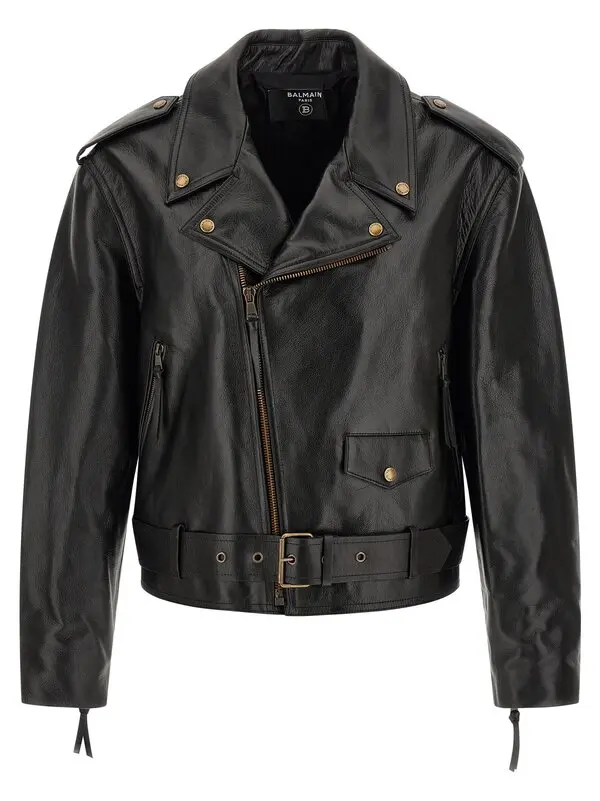 Balmain Biker Jacket - Black