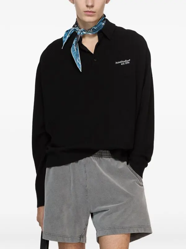 Acne Studios Logo Wool Polo Shirt
