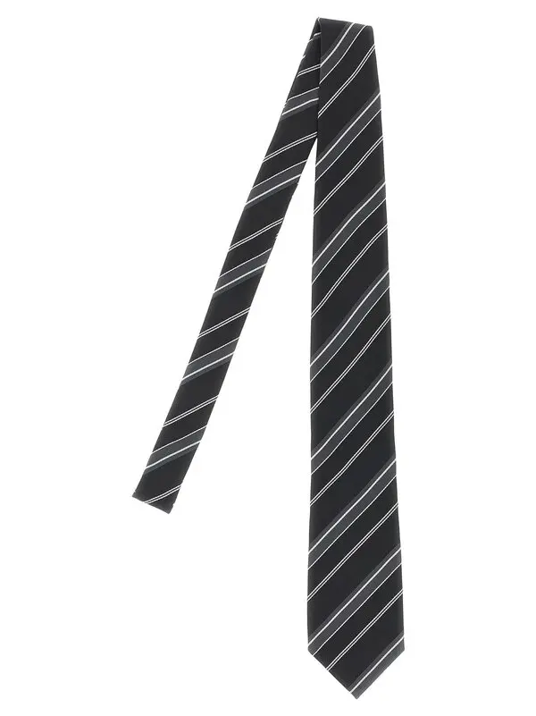 TOM FORD Diagonal Striped Tie - Black