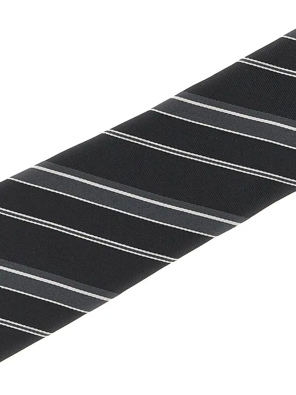 TOM FORD Diagonal Striped Tie - Black