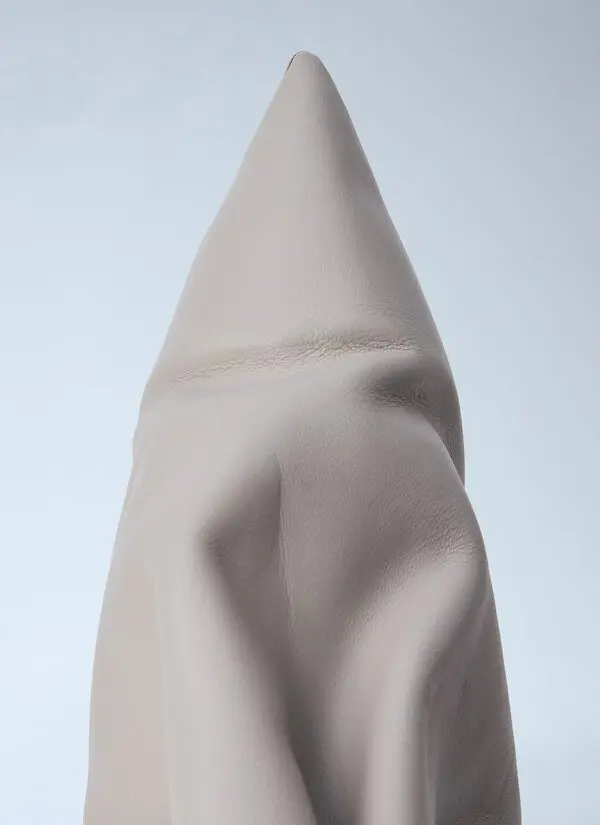 Rick Owens Taquito Gathered Leather Ankle Boots