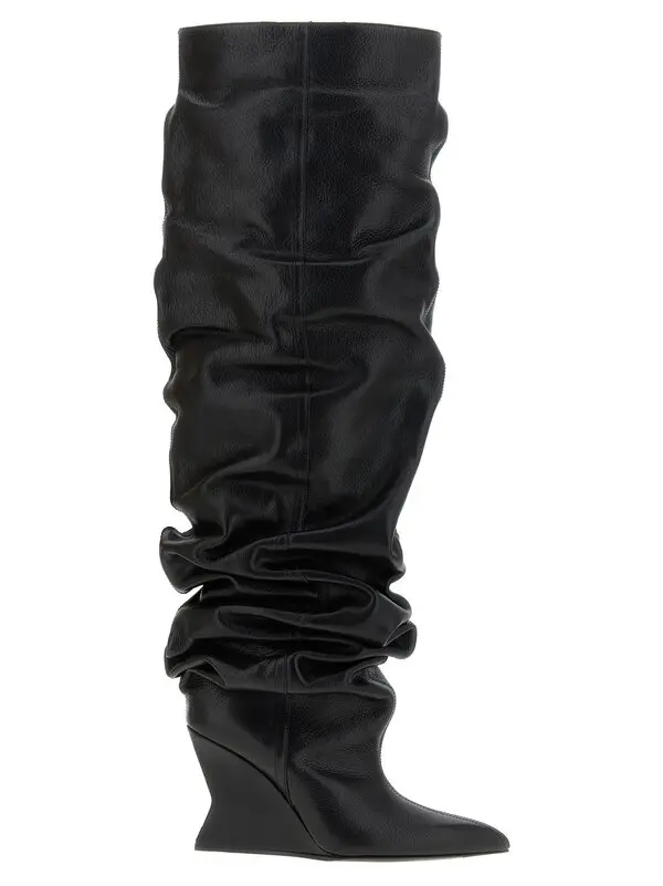 Balmain Leather Cuissardes - Black