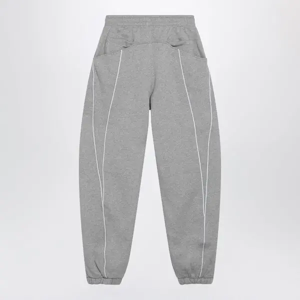 Attico Long Jogger Pants In Cotton Jersey - Gray