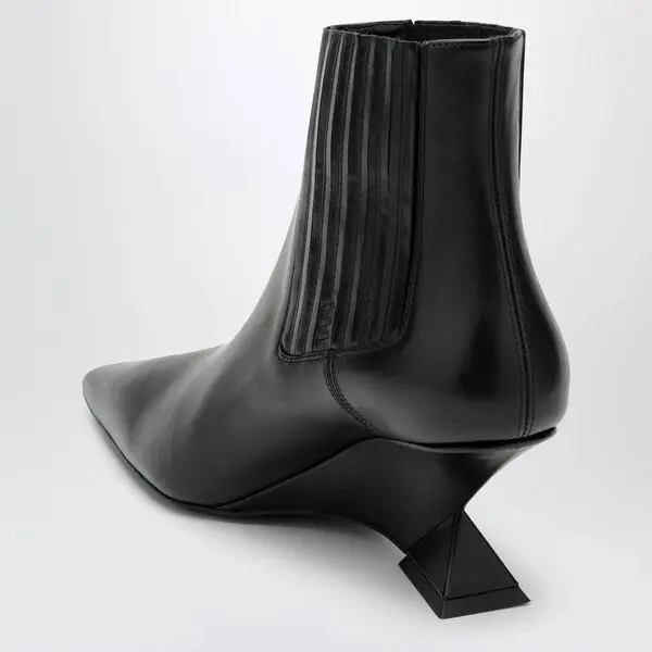 Attico Cheope Wedge-heel Ankle Boots - Black