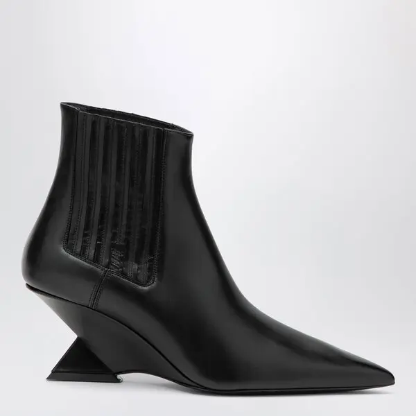 Attico Cheope Wedge-heel Ankle Boots - Black