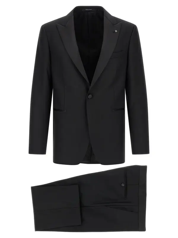 Tagliatore Napoli' Tuxedo Dress - Black