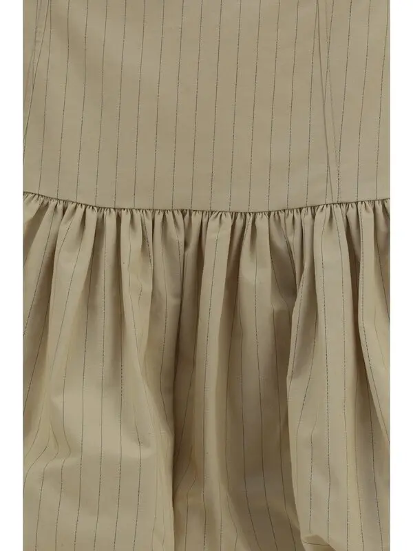 GANNI Ruffled Mini Skirt - Cream