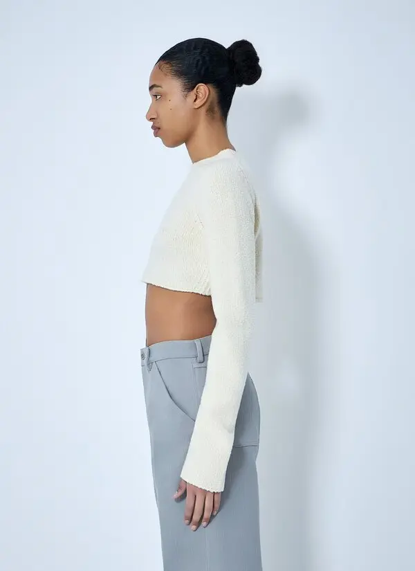 RIER Cropped Knit Sweater