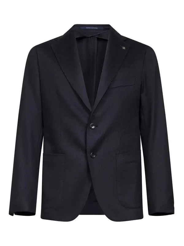 Tagliatore Blue Camel Drap Single-breasted Blazer