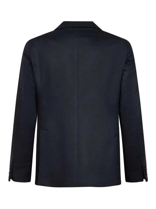 Tagliatore Blue Camel Drap Single-breasted Blazer