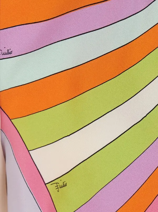 Emilio Pucci Silk Geometric Print Shorts - Multicolor
