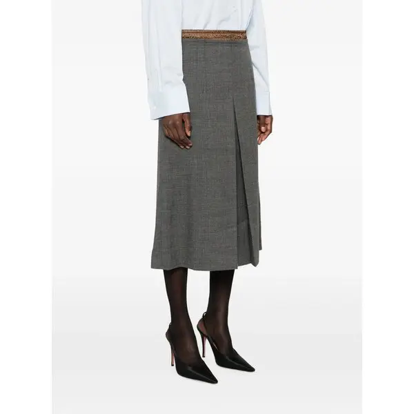 Prada Grey Skirts A-line Skirts