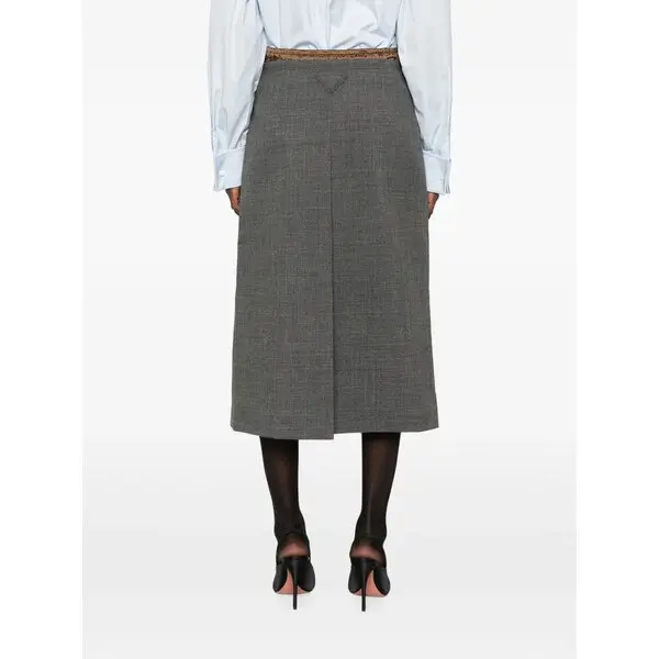 Prada Grey Skirts A-line Skirts