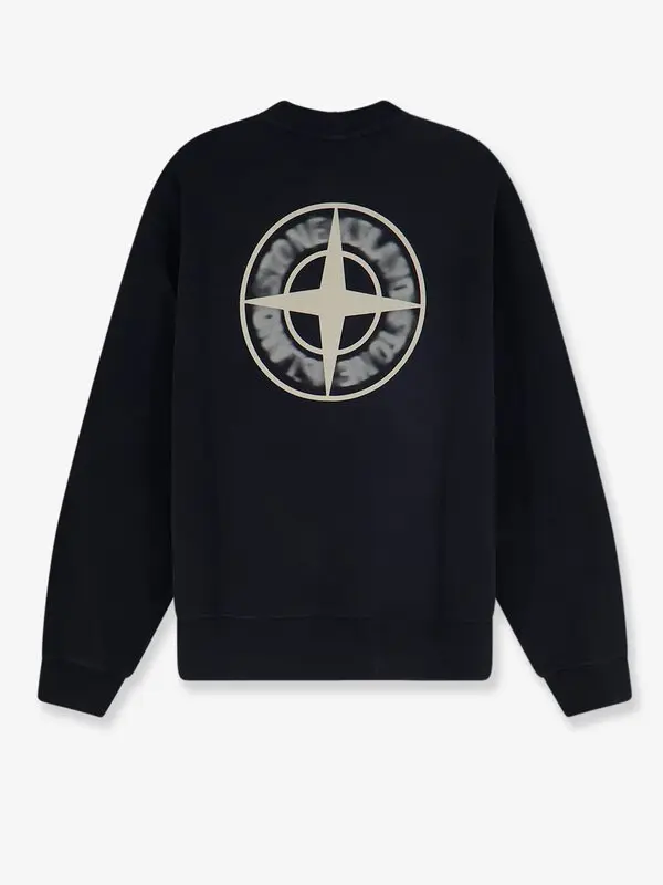 Stone Island Organic Cotton Sweatshirt With Logo Print