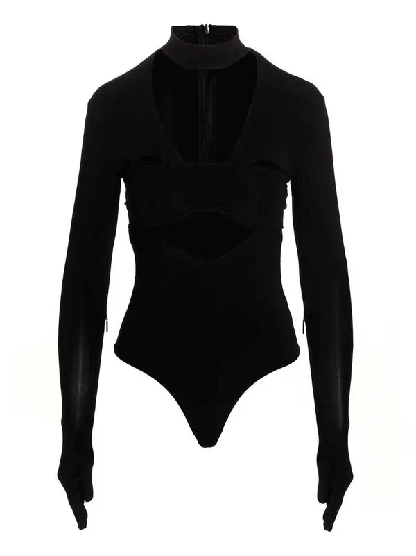 AMBUSH Viscose Bodysuit - Black