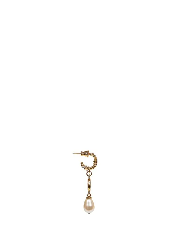 Chloé Gold Brass Classy Drop Earrings