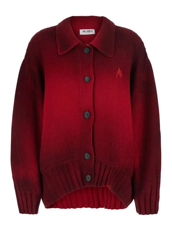 Attico Gradient Sprayed Wool And Cashmere Cardigan - Multicolor