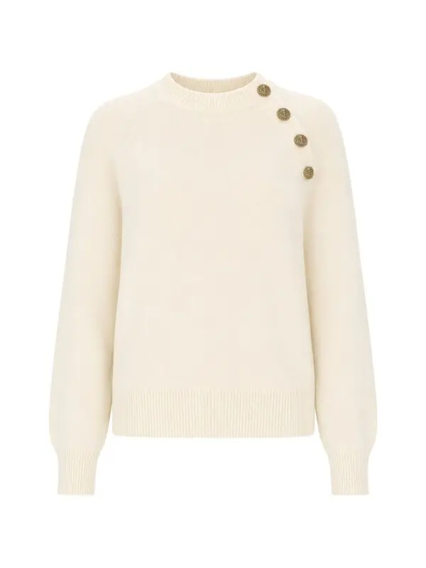 Balmain Cashmere Crewneck Sweater - Multicolor