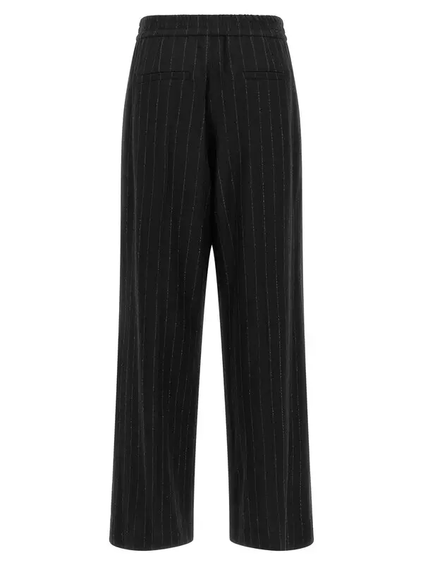 Brunello Cucinelli Micro Sequin Pinstripe Pants