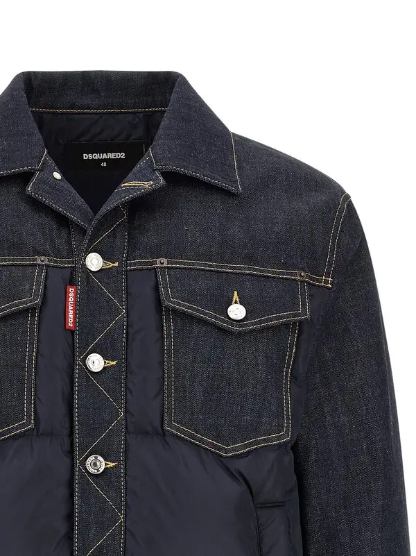 Dsquared2 Padded 'hybrid' Trucker Jacket