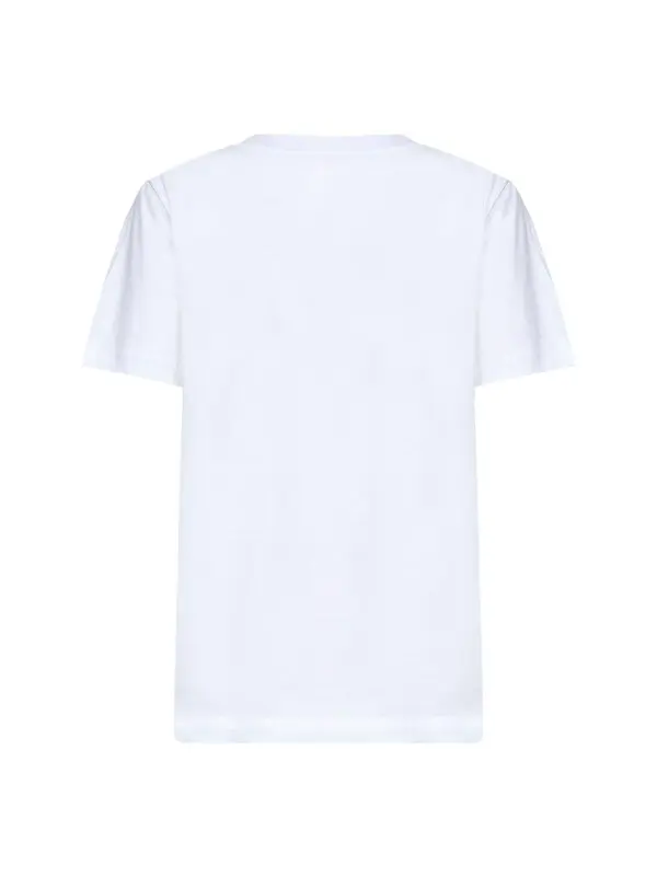 Marni White Cotton Logo T-shirt