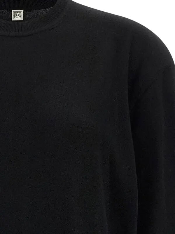 TOTEME Long Merino Wool Dress - Black