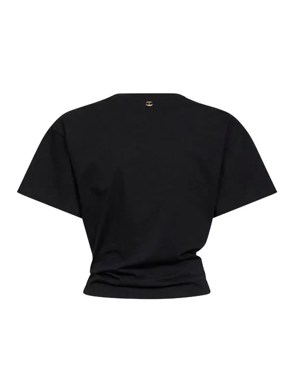 Rabanne Piercing Detailed Cropped T-shirt - Multicolor