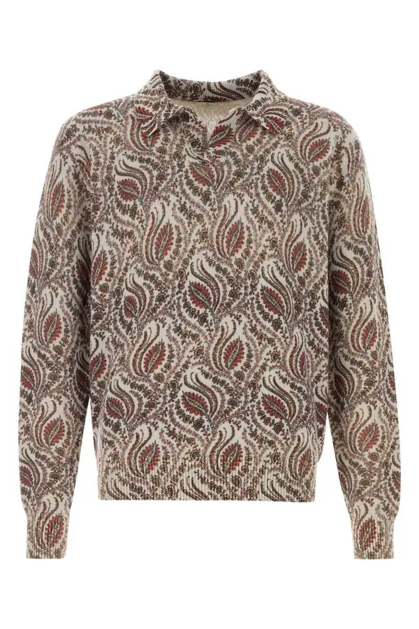 Etro Embroidered Wool Polo Shirt