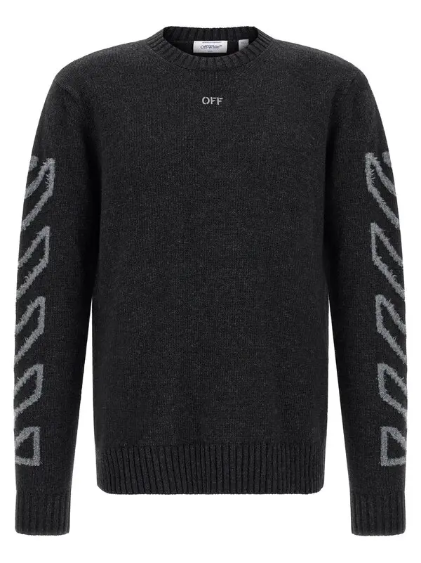 Off-White Diag Arrow Fuzzy' Sweater With Intarsia