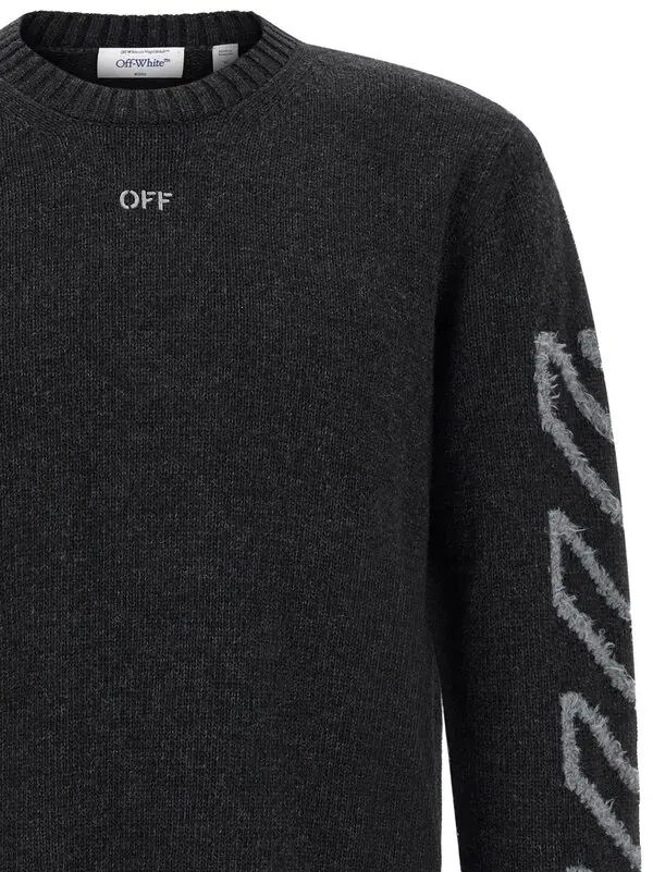 Off-White Diag Arrow Fuzzy' Sweater With Intarsia