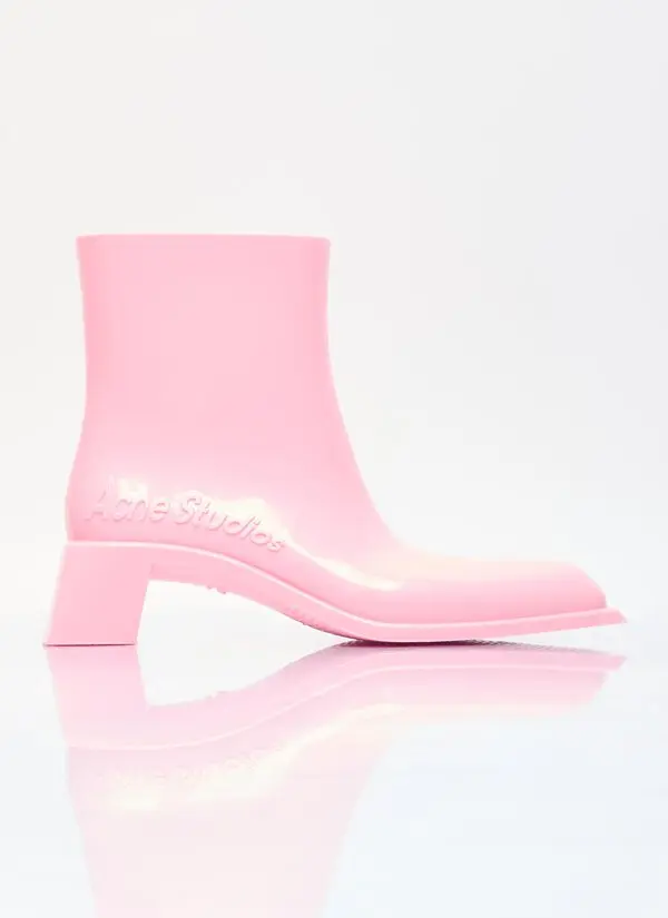 Acne Studios Rubber Ankle Boots - Pink