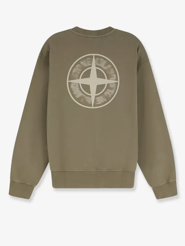 Stone Island Organic Cotton Sweatshirt With Logo Print