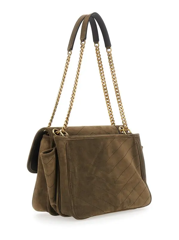 Saint Laurent Bo Niki Tripouch Suede Satin Calf - Multicolor